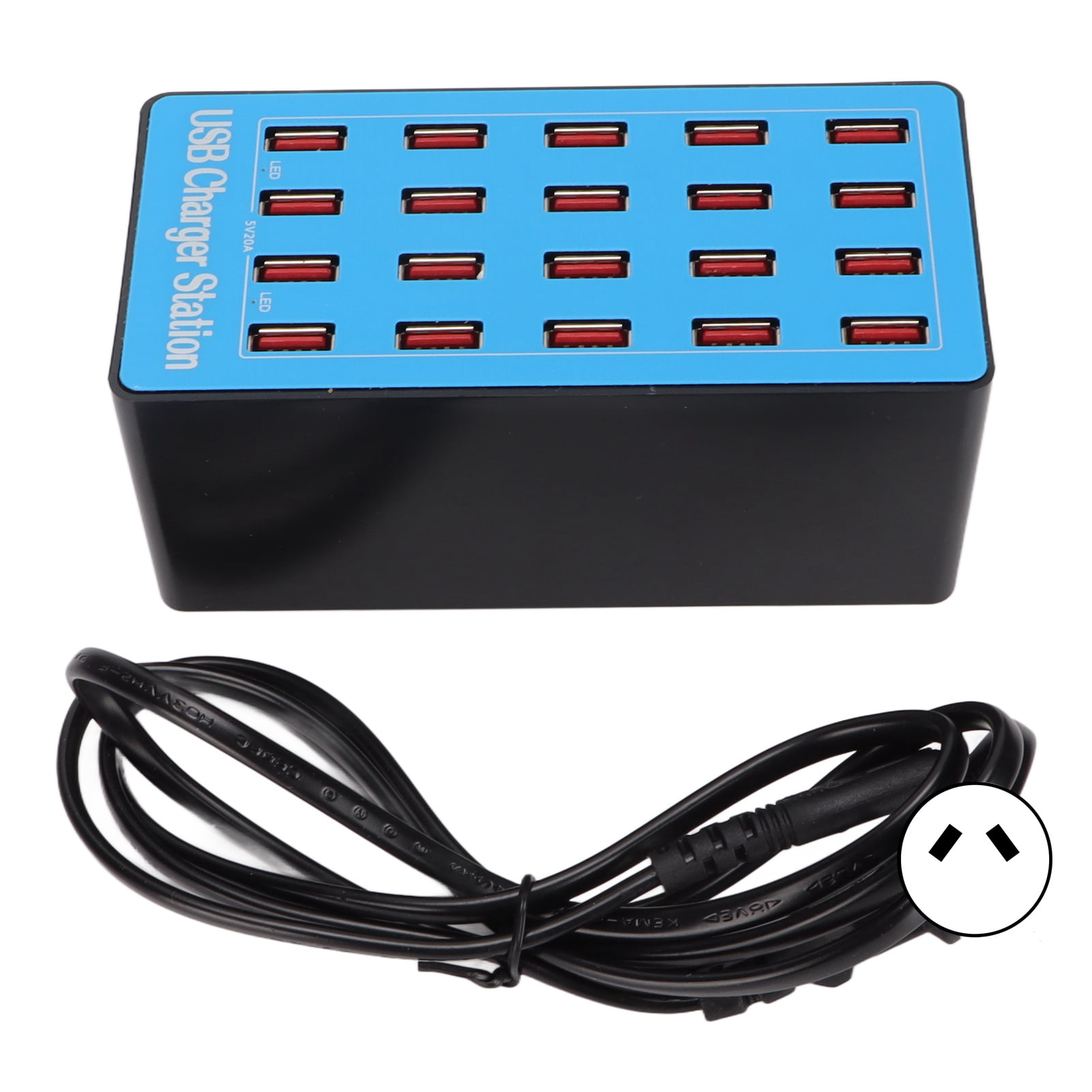 Cargador de pared con concentrador USB de 20 puertos WLXA5+ de 100 W y adaptador de corriente ...