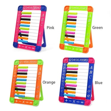 Colorful Abacus Beads Counting Toy 10 Rows Abacus Learn Math, with 100 ...