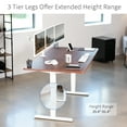 VIVO Electric 71” x 36” Stand Up Desk, Dark Walnut Table Top, White ...