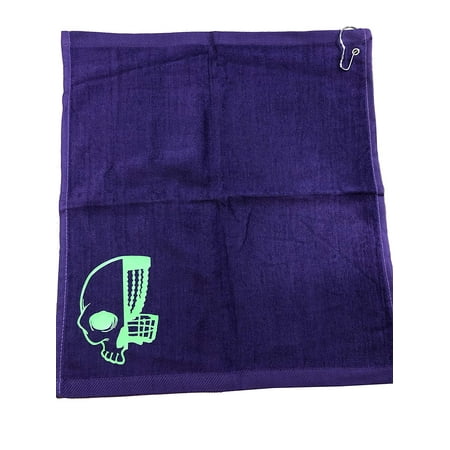 Disc Golf Towel - Custom Designed Skull/Half Basket - Select Color ...