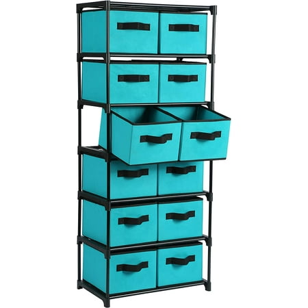 LZMY Storage Shelf Drawer Chest Organizer Units, Storage Cabinet 12 ...