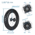 19" Front & 16" Rear Dirt Bike Wheel Set – 70/100-19 + 90/100-16 Tire ...
