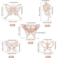 5 Styles Butterfly Zinc Alloy Open Back Bezel Pendants For DIY UV Resin ...