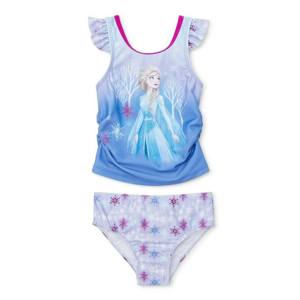 Disney Frozen Elsa 2 PC Tankini Swimsuit Girl Size 5T - Walmart.com
