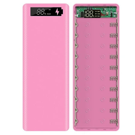 Qc3.0 Quick Charge Lcd Display Diy 10x18650 Battery Case Power Bank ...