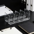 Aodebiao Transparent Acrylic Book Stand 4 Compartments Desktop Book ...