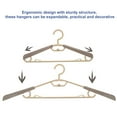 RENACLIPY 10Pcs Expandable Coffee Plastic Clothes Hangers Heavy Duty ...