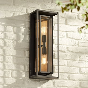 Possini Euro Design Arley Modern Outdoor Wall Light Fixture Black ...
