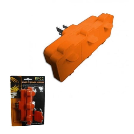 3-Outlet Adapter with Straight Plug & Covers | Walmart Canada