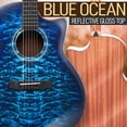 Blue Ocean Ripple, Steel String Acoustic Guitar with Solid Spruce Top ...
