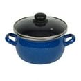 Stylish Enamel Stock Pot Cooking Pot and Glass Lid for Partyware ...