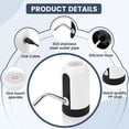 Water Dispenser for 5-19 L Bottle Portable USB Rechargeable Electric ...