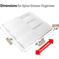 Bamboo Spice Drawer Organizer, (Need 3.1” Deep Drawer) Expandable 4 ...