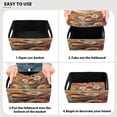 2 Pcs Foldable Felt Storage Bins Decorative Fabric Organizer Baskets ...