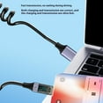 LED Power Display USB C to USB Charging Cable 66W Fast Charging Spring ...