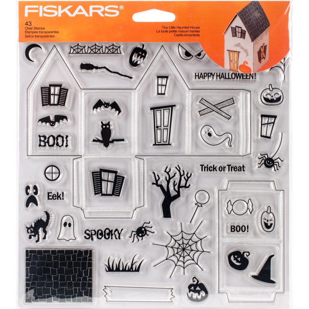 Fiskars Clear Stamps 8"X8" Tiny Little Haunted House - Walmart.com ...