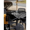Abstract Conch Square Outdoor Tablecloth with Umbrella Hole Marine Life ...