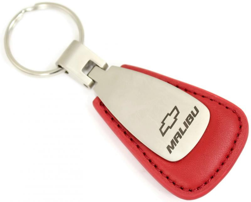 Chevy Chevrolet Malibu Red Leather Tear Drop Key Chain - Walmart.com