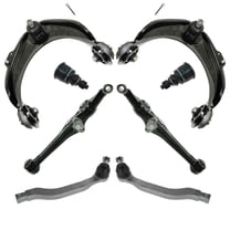 TRQ 10pc Steering Suspension Kit Control Arms Ball Joints Tie Rods End ...