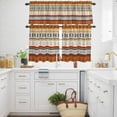 Boho Farm Ethnic Texture Trabal Art Curtain Tier and Valance Set 3 ...