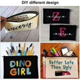 21 DIY Blank Fabric Pencil Case, Travel Toiletry Bag with Zip, Makeup ...