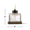 TIKI Table Torch Glass with Faux Wood Base 3-Pack, 4-Inch, Brown ...