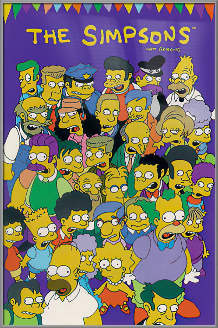 The Simpsons - Framed TV Show Poster (The Cast) (Size: 24" x 36 ...
