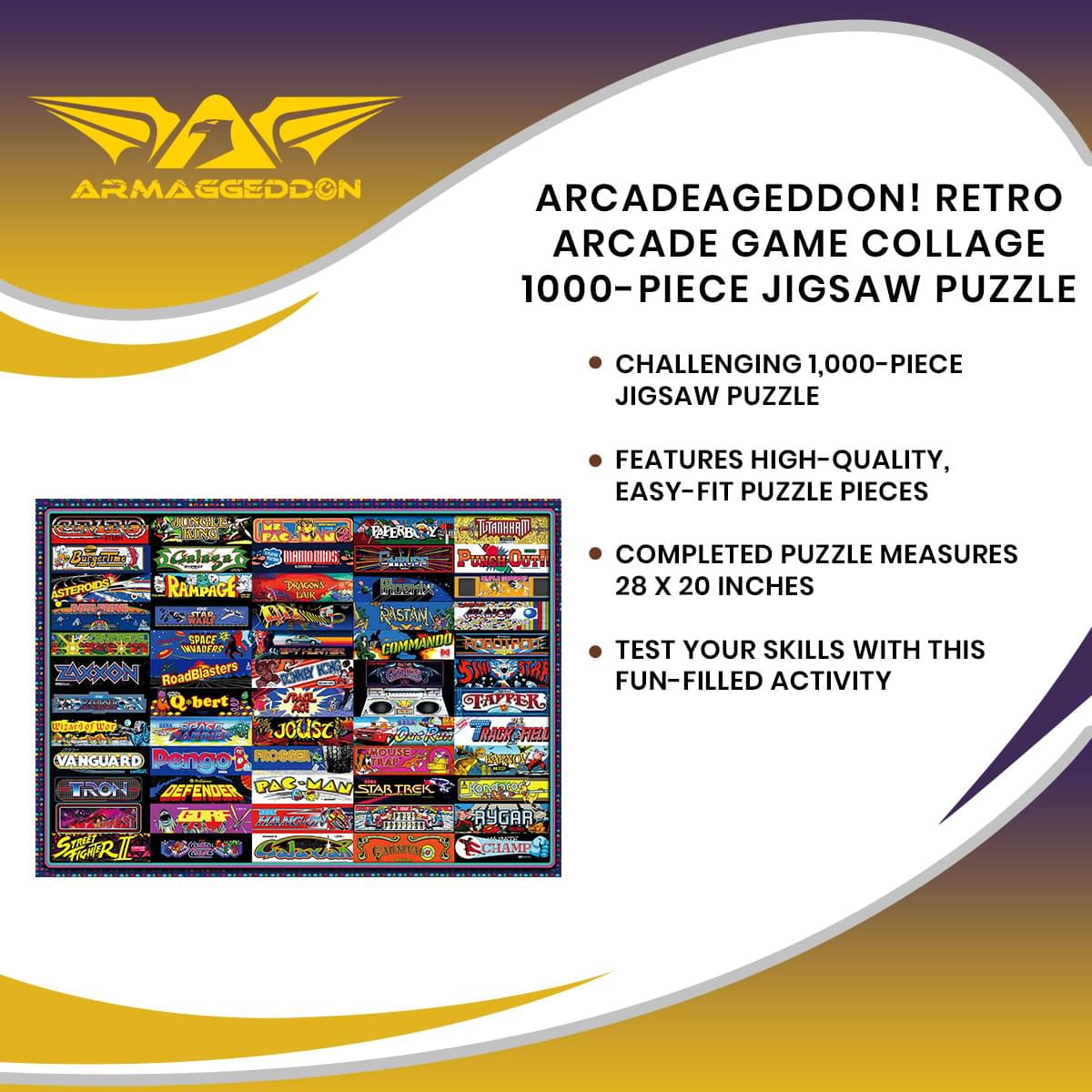 Arcadeageddon! Retro Arcade Game Collage 1000-Piece Philippines | Ubuy