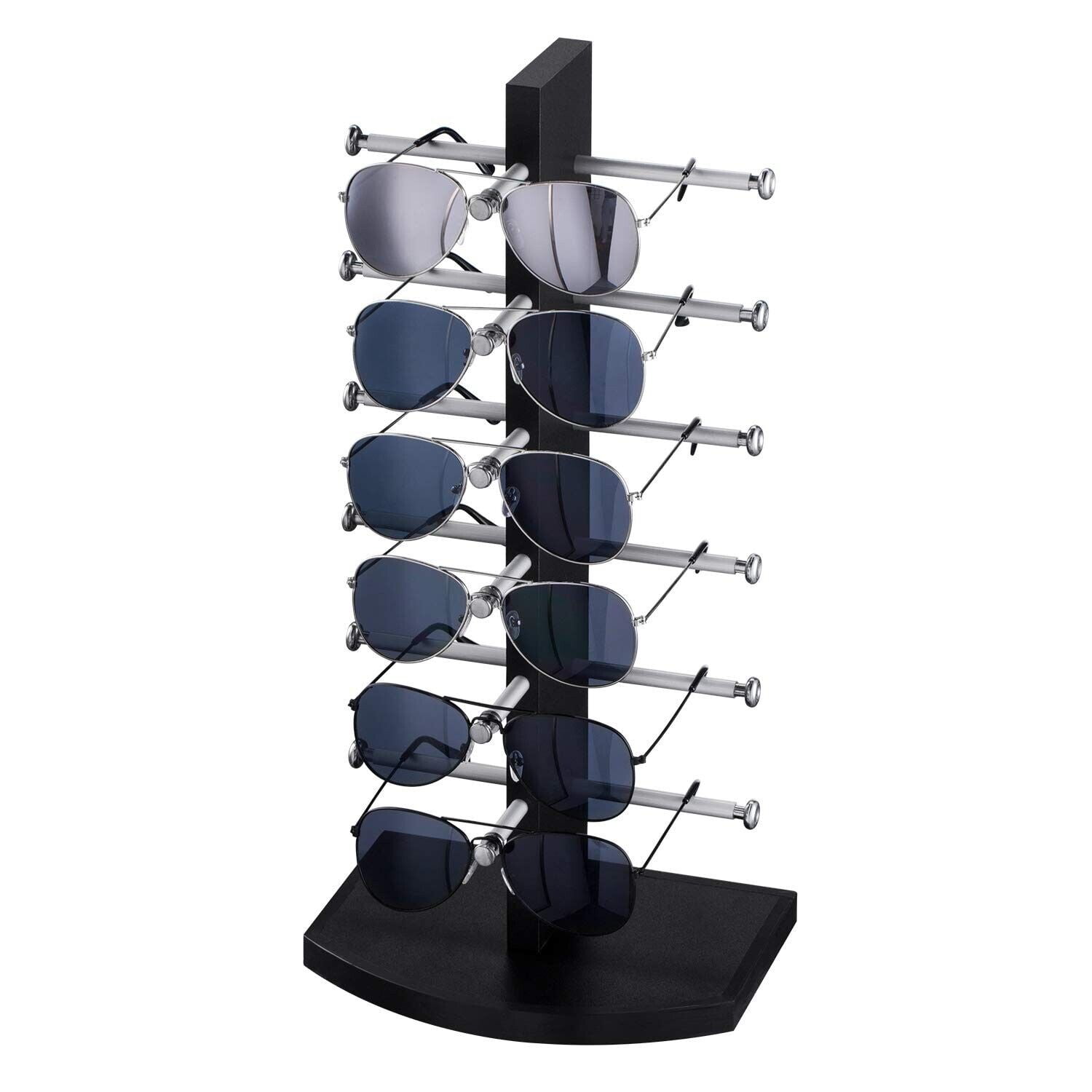 SunGlasses Display Stand Eyeglasses Rack Holder Aluminum Organizer For ...