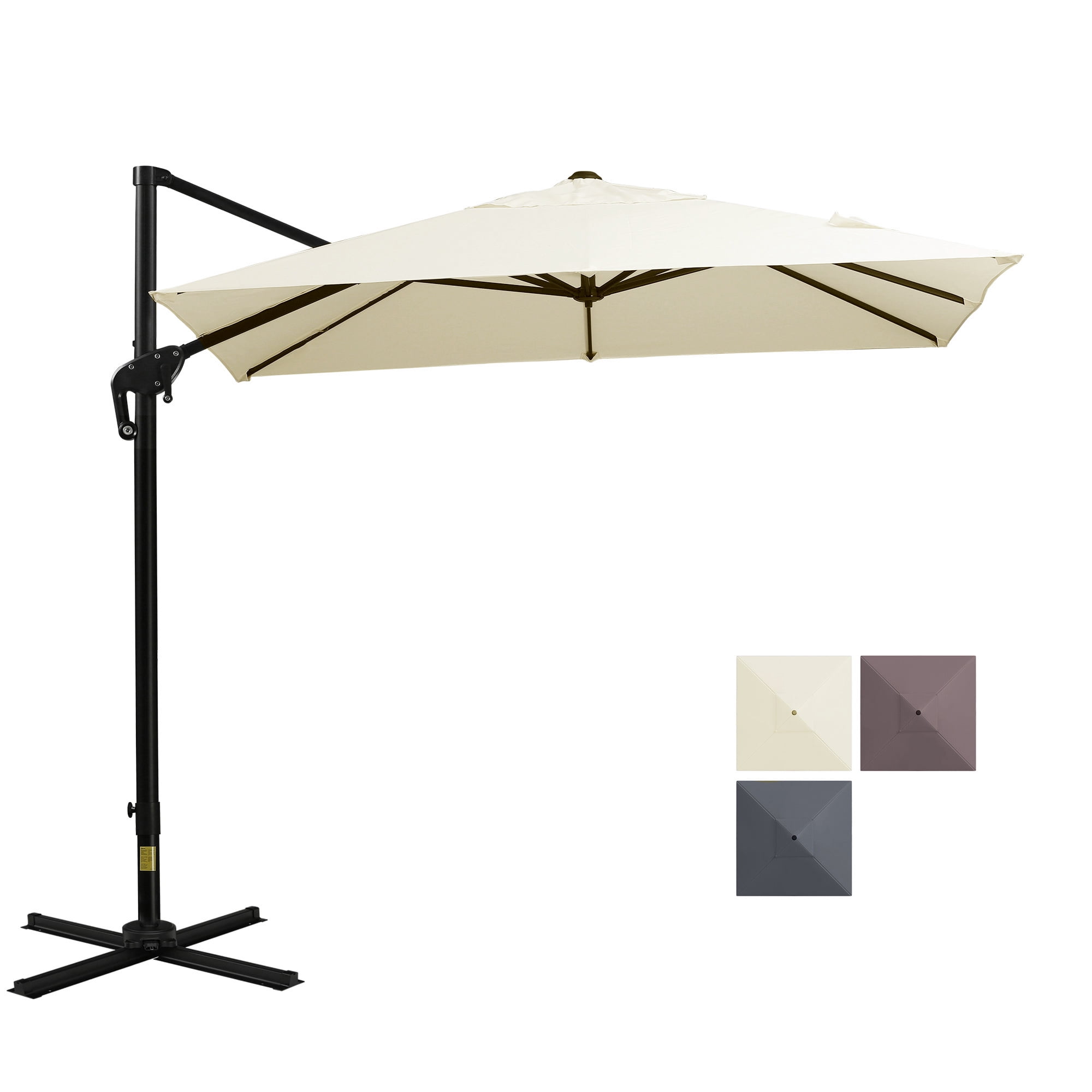 Click here for Outsunny Square Patio Hanging Offset Umbrella W/ C... prices