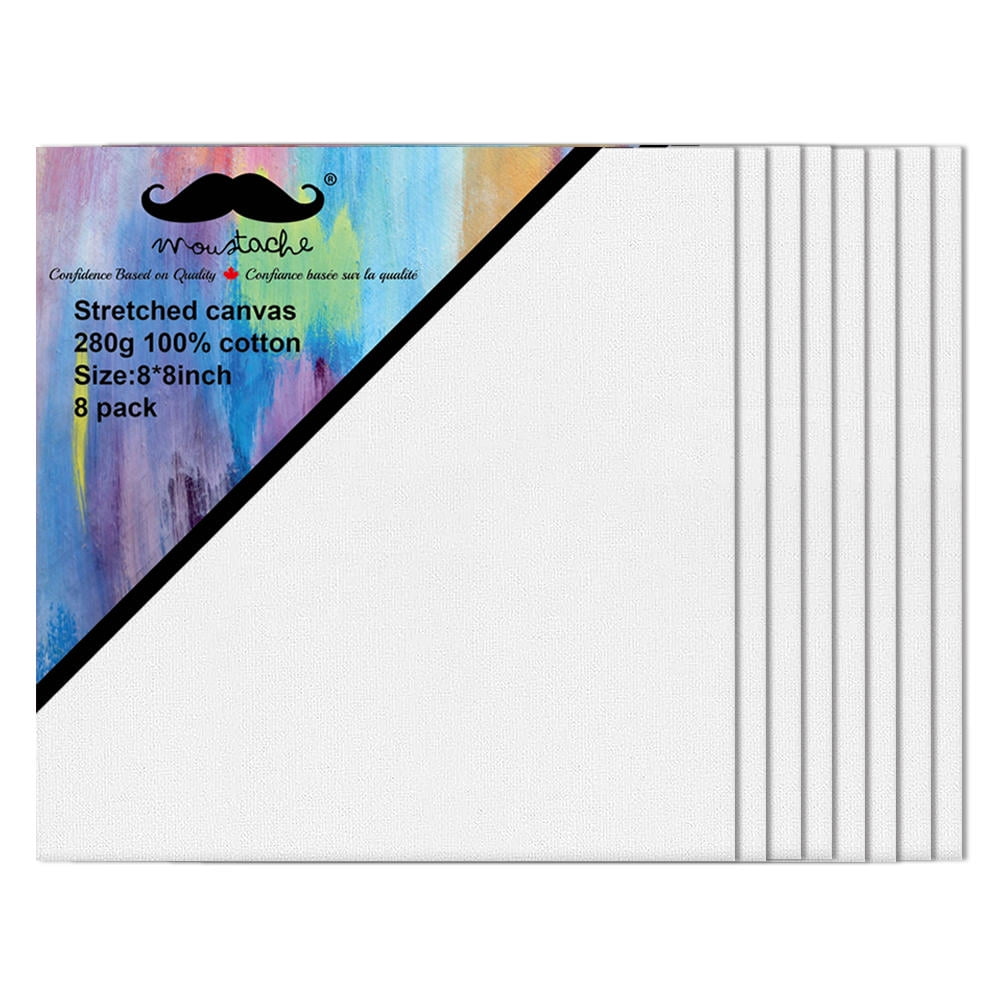 Click here for Moustache Stretched Blank Canvas Panels 8/Pack  10... prices