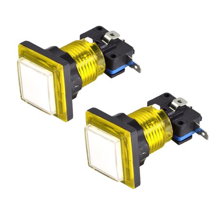 Game Push Button 34x34 Square 12V LED Illuminated Push Button Switch w ...