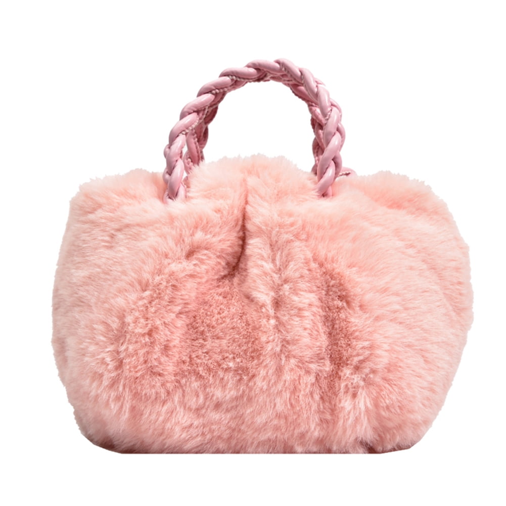 Bolso Bandolera Fluffys Mensajero Color Sólido Asa Tejida para Niñas ...