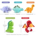 BenBen Mini Dinosaur Plush Toys for Toddlers, 5Pcs Set with Egg Bag ...