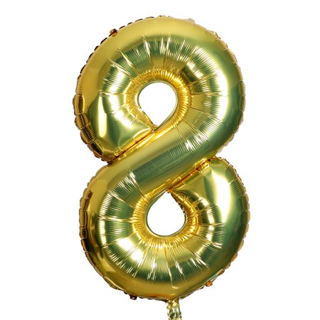 Bail 40 inch Gold Giant Number Balloon for Birthday and Anniversary ...