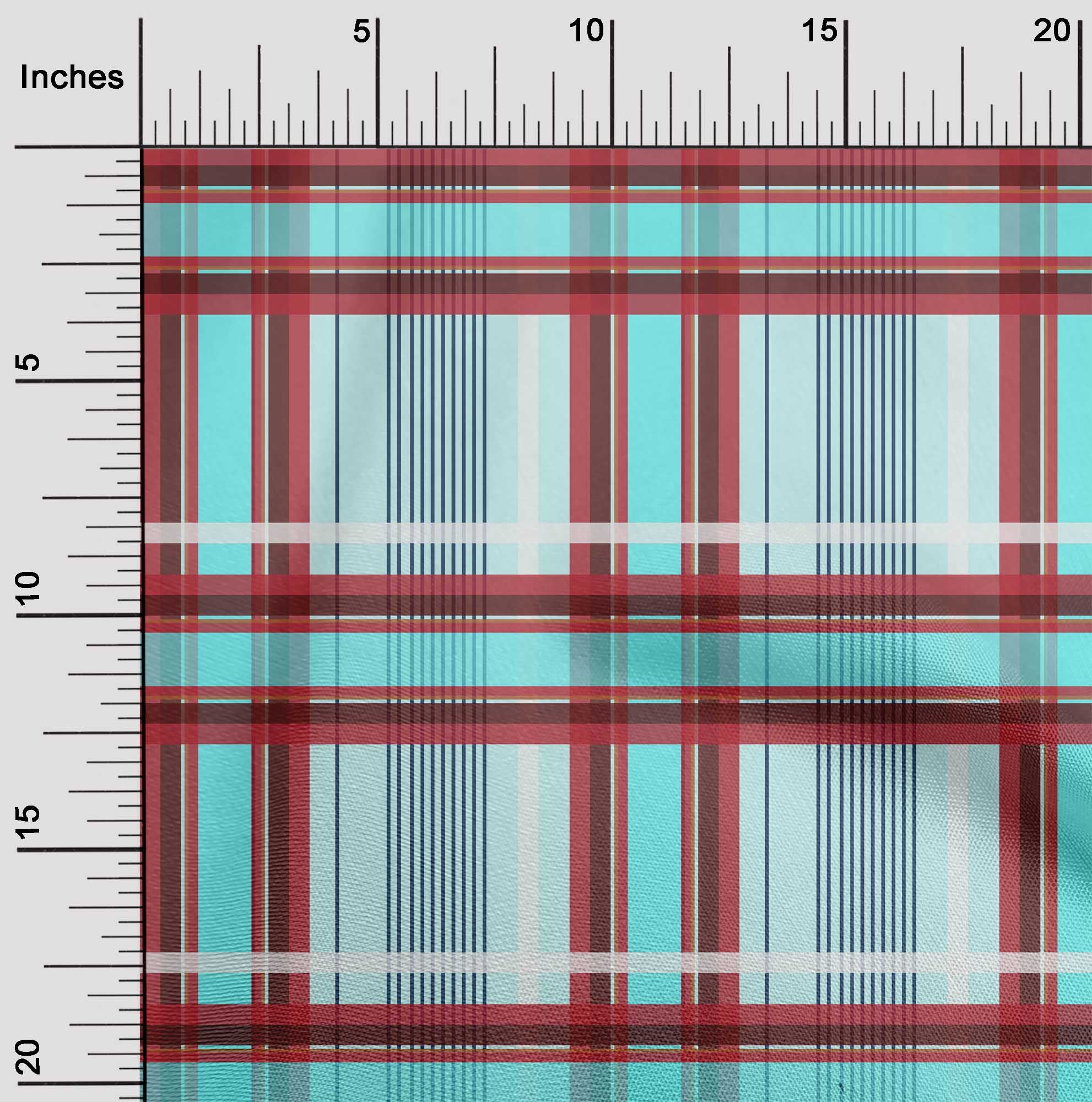 oneOone Cotton Poplin Baby Blue Fabric Madras Check Fabric For Sewing ...