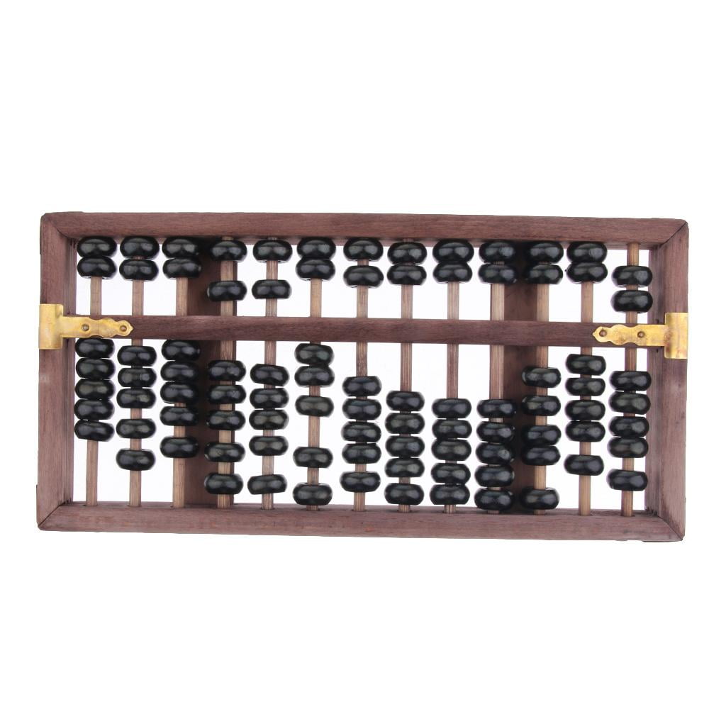 Vintage Wooden Bead Arithmetic Abacus Ancient Chinese Calculator 13 ...