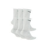 Nike Dri-FIT Everyday Plus Cushioned Ankle Crew Socks, 6-Pair Pack, Black/White, Size LG (Men's ...