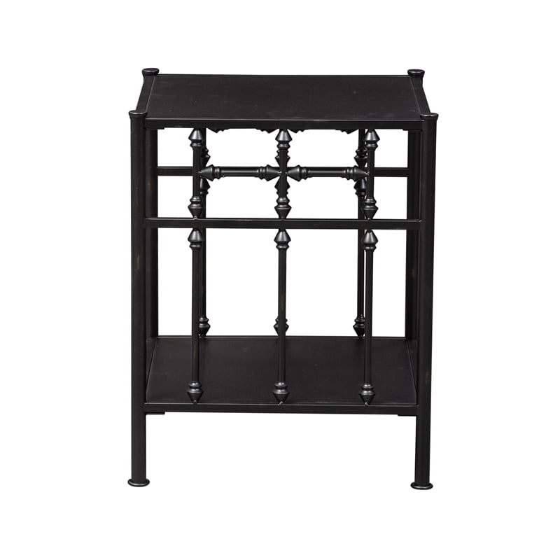 Vintage Series Metal Open Night Stand - Black - Walmart.com