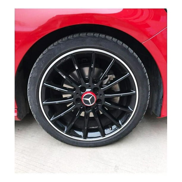 Piece Set Alloy Wheel Center Rims,mercedes - Benz Hub Cover,red ...