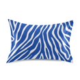 Blue Zebra Pattern Pillow Case Queen Size Silky Satin Pillow Cover for ...