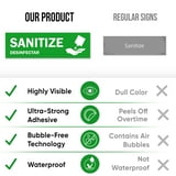 Assured Signs Wash Rinse Sanitize Stickers for 3 Compartment Sink ...