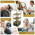 Rugerasy Beauty Salon Storage Trolley Cart, Metal Frame Hair Styling ...