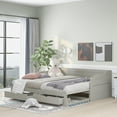 Churanty Kids Extendable Twin-to-King Daybed with Trundle, Grey ...