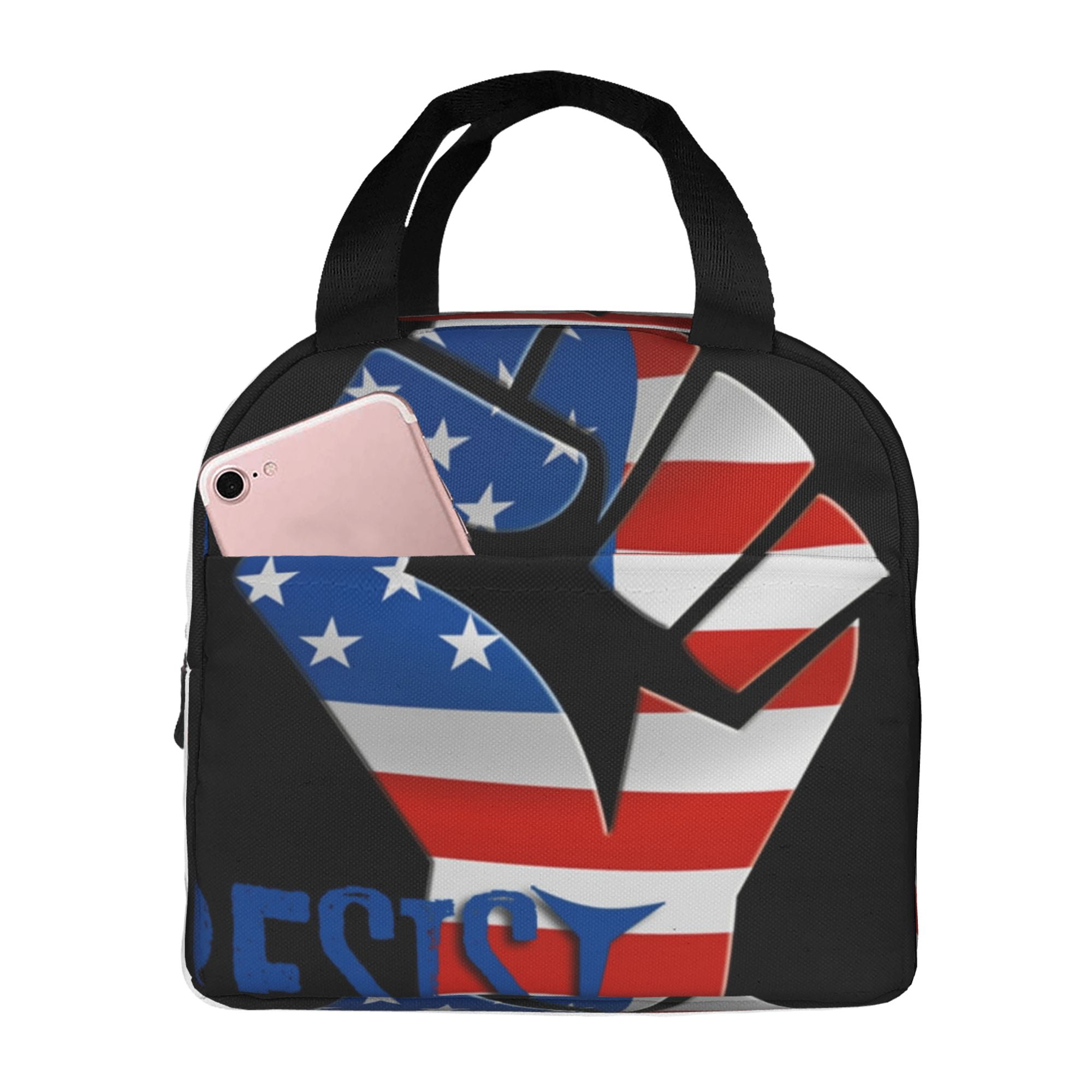 Resist Against Rights Flag Insulated Lunch Bag for Women Men , Reusable ...