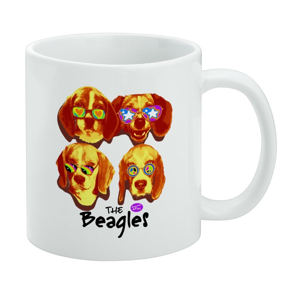 The Beagles Dog Band Sunglasses Vintage Retro White Mug - Walmart.com