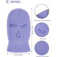 3 Holes Ski Mask Full Face Cover Outdoor Balaclava Winter Knitted Neck ...
