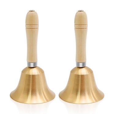 Dytern Hand Bell Wood Handle Metal Hand Call Bell Ringing Hand Bell ...