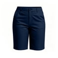 Cagogo Women's High Waisted Straight Shorts with Pockets Casual Bermuda ...