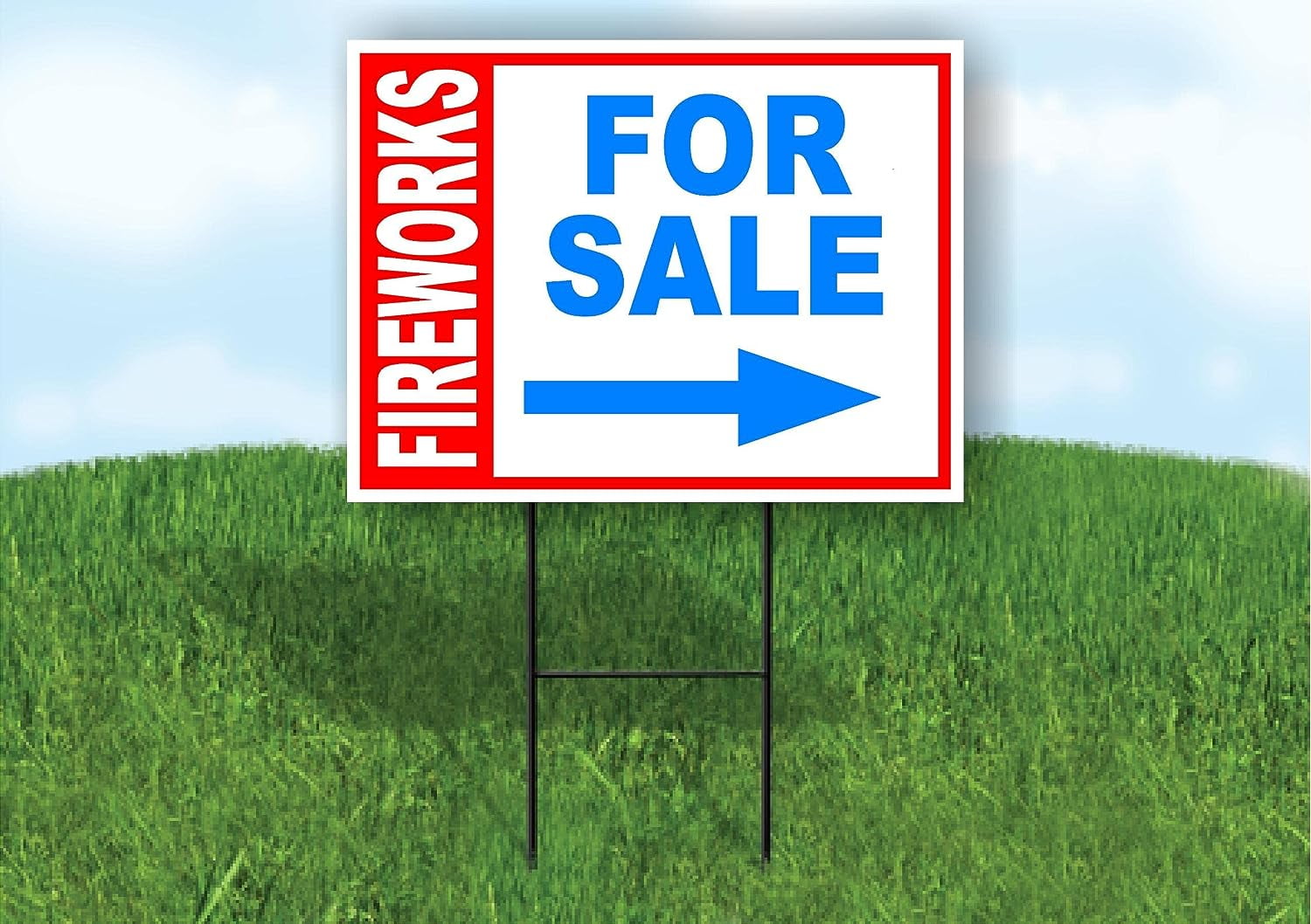 Fireworks For Sale Bold Right Arrow Yard Sign Road Sign With Stand ...